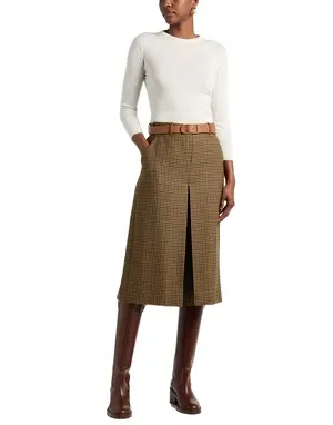 Saint Laurent Multicolored Wool Wideleg Trousers