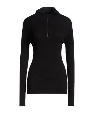Brunello Cucinelli Solidcolor Ribbed Knit Hoodie - Black