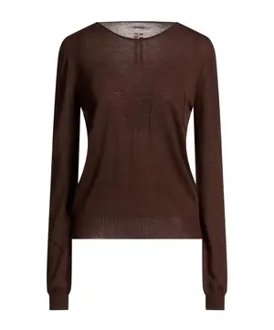 Rick Owens Solidcolor Lightweight Knit Sweater - Brown