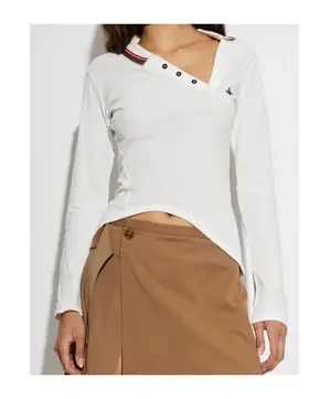 VIVIENNE WESTWOOD Asymmetrical Polo Top - White