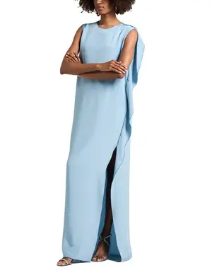 Max Mara Minimal Satin Maxi Dress