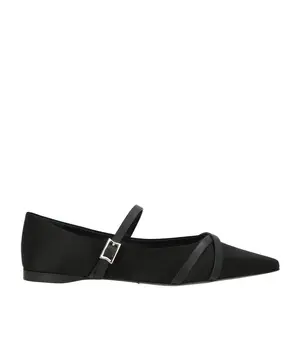 Max Mara Minimalist Mary Jane Flats - Black