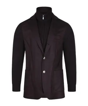 Eleventy Knitted Panel Blazer