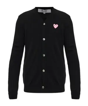 Play Comme Des Garcon Long-sleeve Cardigan - Black
