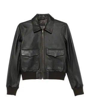 NILI LOTAN Leather Jacket With A Zipper - Black