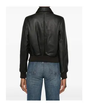 NILI LOTAN Leather Jacket With A Zipper