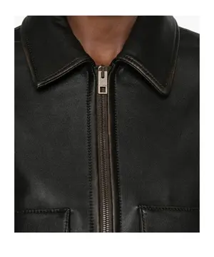 NILI LOTAN Leather Jacket With A Zipper