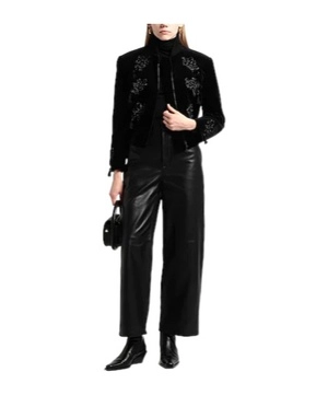 Max Mara Minimalist Velvet Flight Jacket