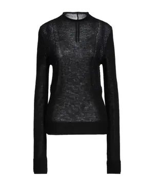 Rick Owens Solidcolor Wool Knit Sweater - Black