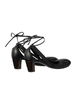LEMAIRE 55mm Pedille Heeled Ballerinas In Goat Leather - Black