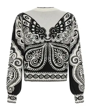 Farm Rio Long-sleeve Open-front Knit Cardigan