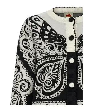 Farm Rio Long-sleeve Open-front Knit Cardigan