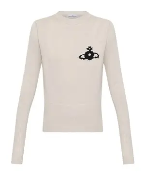 VIVIENNE WESTWOOD Long-sleeved Crewneck Sweater With Orb Detail