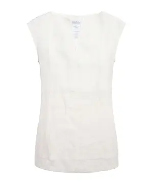 Max Mara Linen V-neck Sleeveless Top