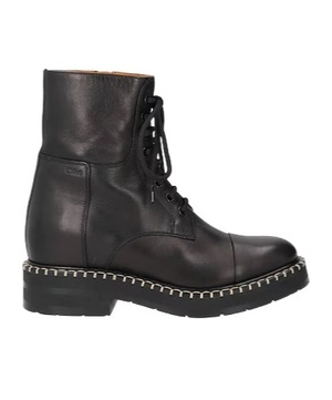 Chloé Solidcolor Blockheel Martin Boots - Black