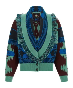 Alanui Long-sleeve Open-front Cardigan - Blue