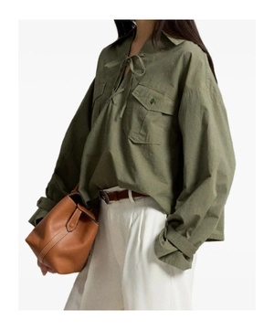 Polo Ralph Lauren Lace-up Cotton Blouse