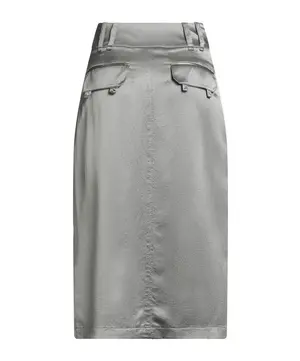 Saint Laurent Solidcolor Satin Pencil Skirt