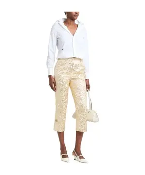Dolce & Gabbana Two-tone Trimmed Cropped Pants