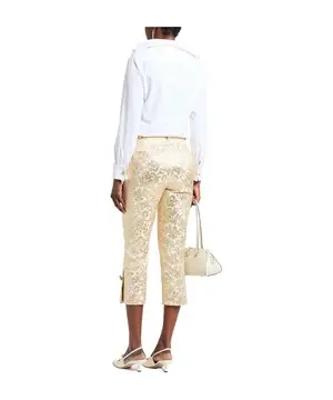 Dolce & Gabbana Two-tone Trimmed Cropped Pants