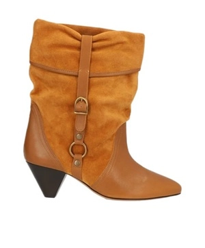 Isabel Marant Étoile Minimalist Pointedtoe Leather Boots - Orange