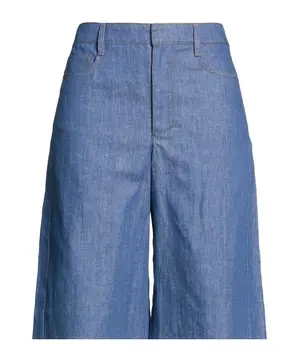 Max Mara Solidcolor Cropped Trousers - Blue