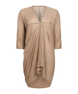 Rick Owens Solid-colored V-neck T-shirt - Light Brown