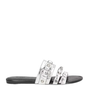 Balenciaga Metallicfinish Flat Sandals