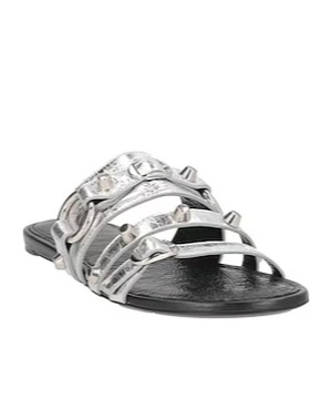 Balenciaga Metallicfinish Flat Sandals
