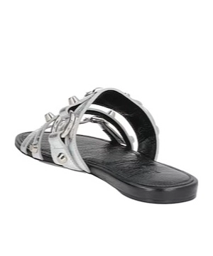 Balenciaga Metallicfinish Flat Sandals