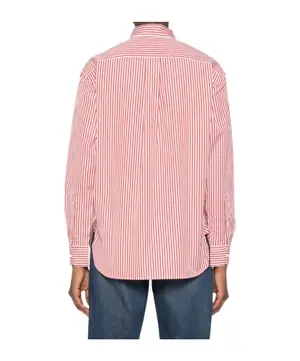 Polo Ralph Lauren Vertical-stripe Embroidered-logo Shirt