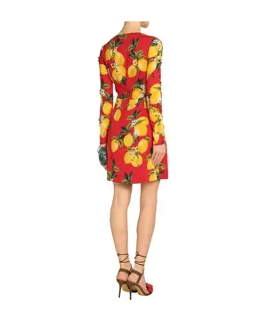 Dolce & Gabbana Floral Print Satin Dress