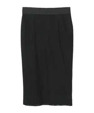 Dolce & Gabbana Minimalist Stretch Midi Skirt - Black