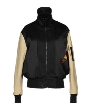 Saint Laurent Twotone Flight Jacket - Black