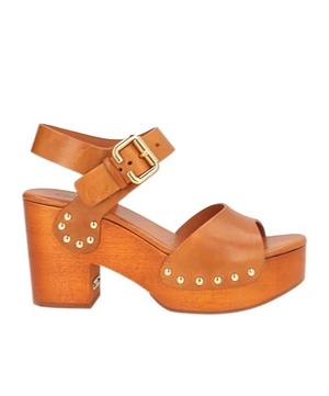 Chloé Minimalist Roundtoe Sandals - Orange