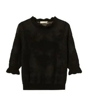 TWINSET Jacquard Alpaca Blend Jumper - Black