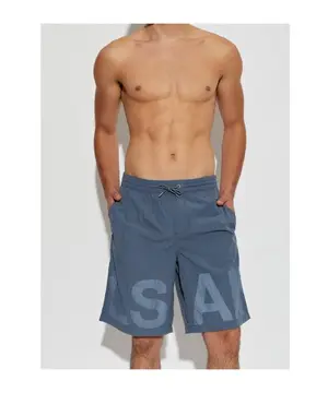 ALLSAINTS Largeletter Drawstring Swim Shorts - Blue