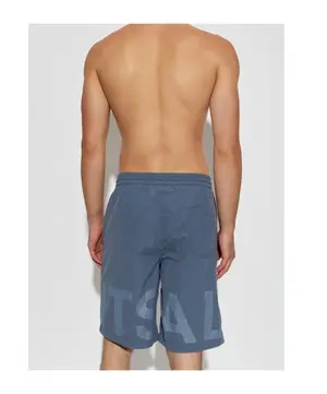 ALLSAINTS Largeletter Drawstring Swim Shorts - Blue