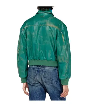 DIESEL® Aviator Jacket In Treated Leather