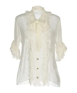 Dolce & Gabbana Minimalist Ruched Shirt - White