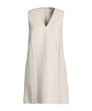 Brunello Cucinelli Sleeveless Vneck Flared Dress - Grey