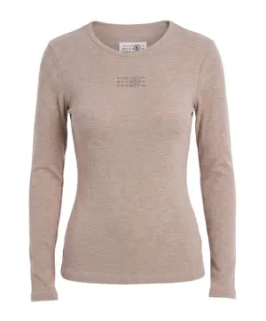 MAISON MARGIELA Minimal Solidcolor Knit Sweater - Nude