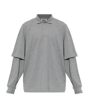 DARKPARK Long-sleeved Polo Shirt - Grey