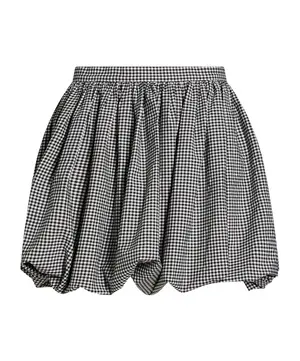 Marni Plaid Tulle Midi Skirt - Black