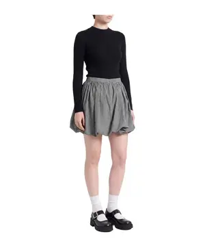 Marni Plaid Tulle Midi Skirt