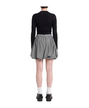 Marni Plaid Tulle Midi Skirt