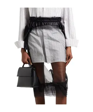 MAISON MARGIELA Solid-color Satin Midi Skirt