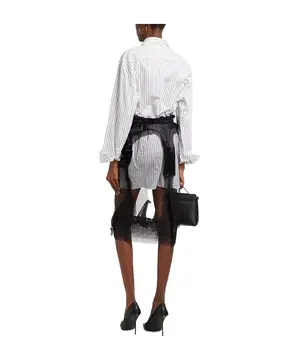 MAISON MARGIELA Solid-color Satin Midi Skirt