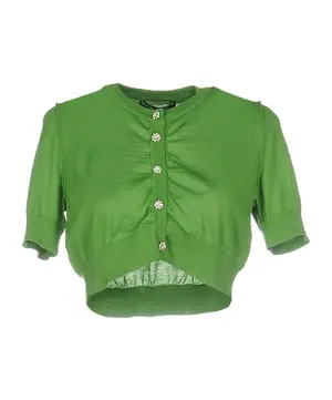 Dolce & Gabbana Solid-colored Lightweight Knit Short-sleeve Top - Green