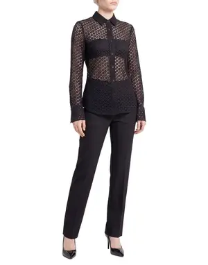 Rag & Bone Solidcolor Lace Shirt